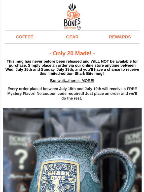 Bones Coffee Company: Only 20 of These Shark Bite Mugs Made! 🦈😲 | Milled
