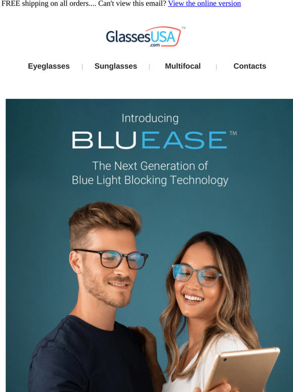 GlassesUSA: 🔵 Discover the next generation of blue light glasses - BLUEASE | Milled