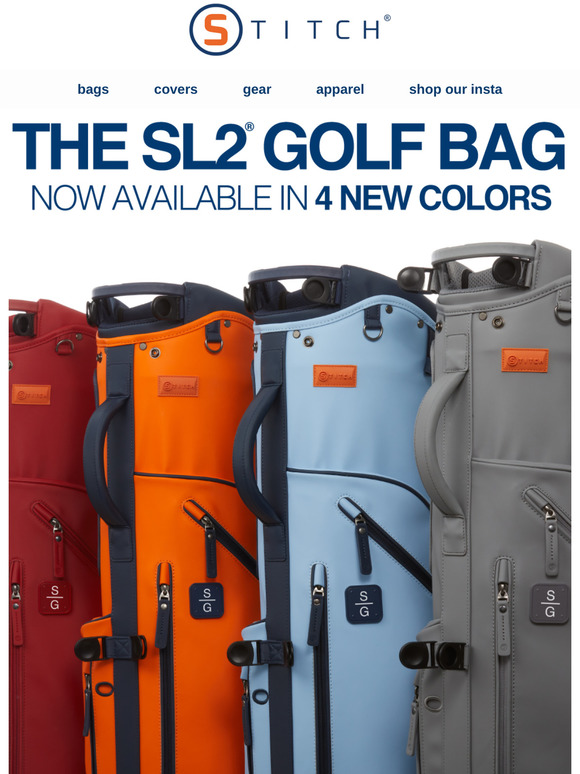 Stitch Golf: Introducing 4 NEW Colors Of The SL2 Golf Bag | Milled