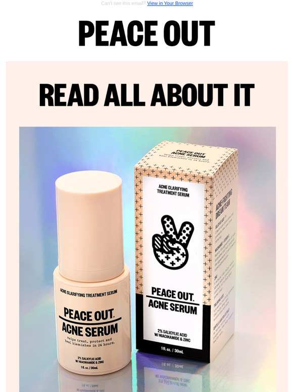 Peace Out Skincare: The Acne Serum Reviews Are In... | Milled