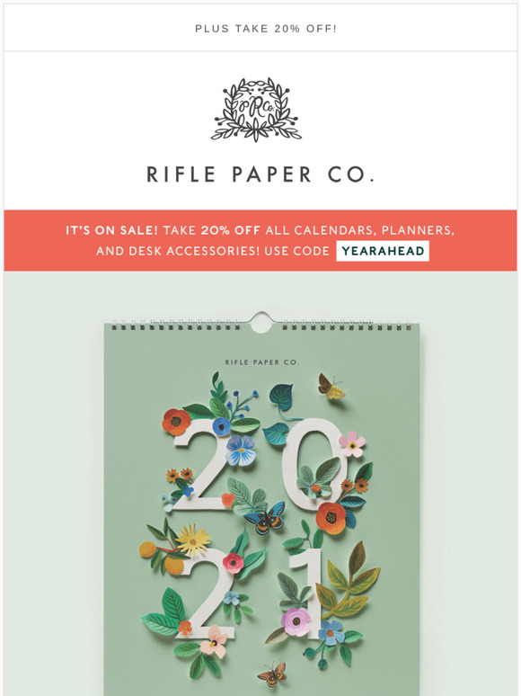 Rifle Paper Co.: 2021 Calendars Are Here! | Milled