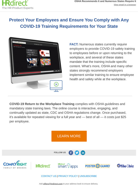 HRdirect: Meet Mandatory COVID-19 Return-to-Work Training Requirements ...