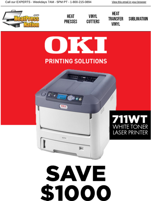 Heat Press Nation: $1000 Off OKI 711WT Ends Friday! | Milled