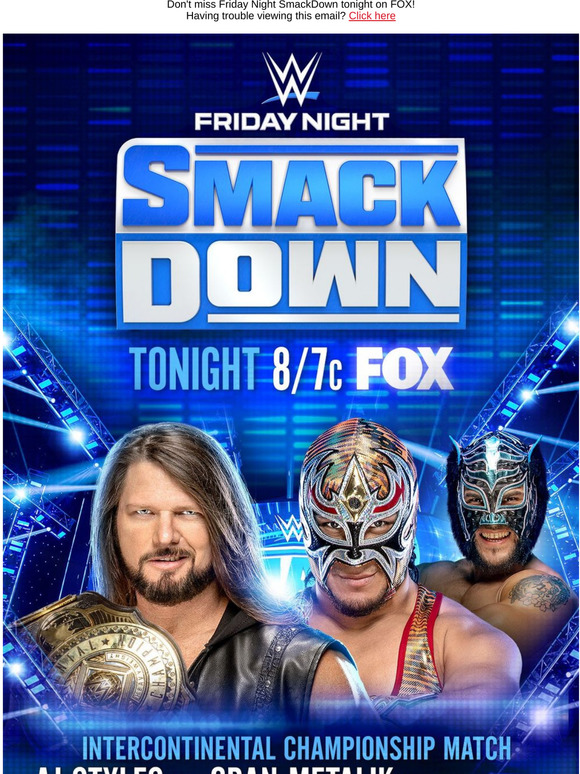 WWE Shop: Two Major Championship Matches Tonight on SmackDown 8/7c | Milled