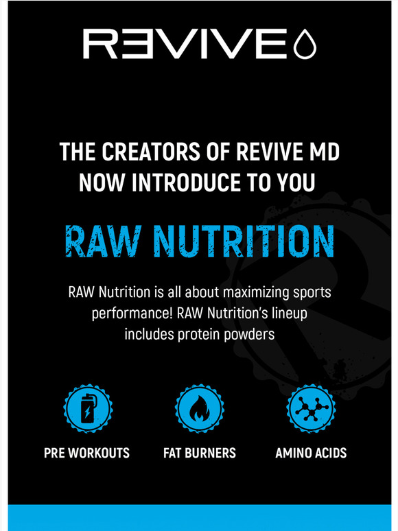 Revive Supplements: Introducing RAW NUTRITION From The Creators Of ...