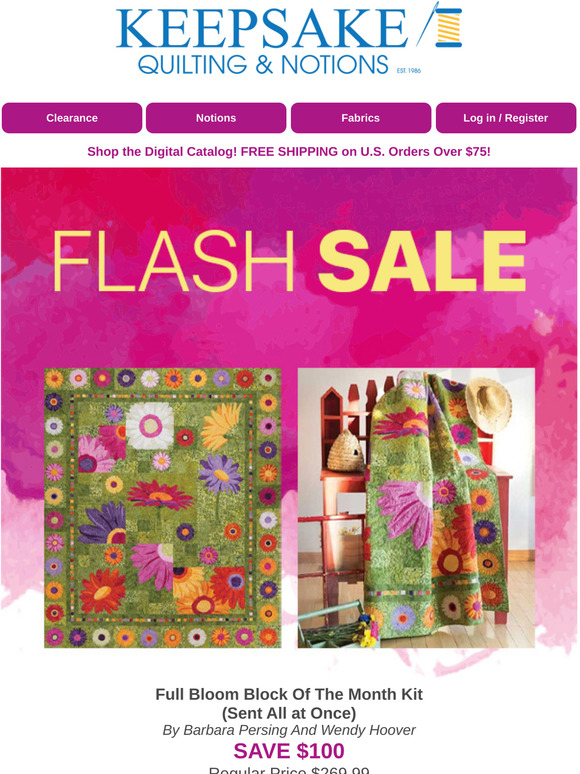 KeepsakeQuilting: DEALS In Full Bloom! 💐 | Milled