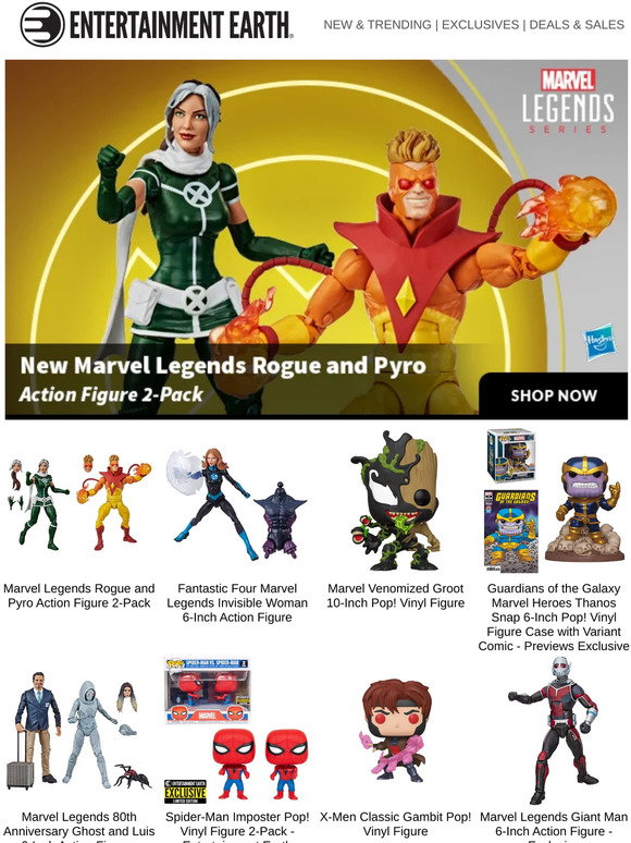 Entertainment Earth: New Marvel Legends Rogue and Pyro Action Figure 2 ...