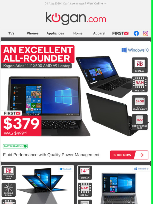 Kogan: Portable Power | Atlas 14.1" X500 AMD A9 Laptop for Just $379 ...