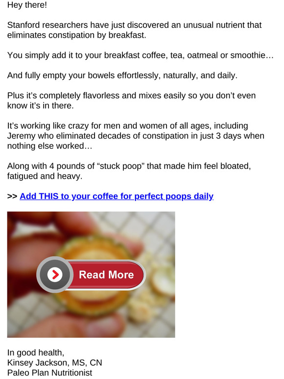 PaleoPlan: THIS makes poop slide out effortlessly each morning | Milled