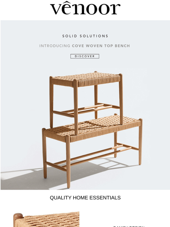 Venoor Living: Our Cove Woven Bench Is Back !🍃 | Milled