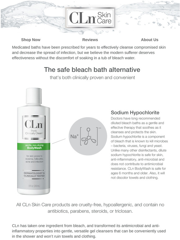 CLn Skin Care: NaOCl: What is it & why is it important? | Milled