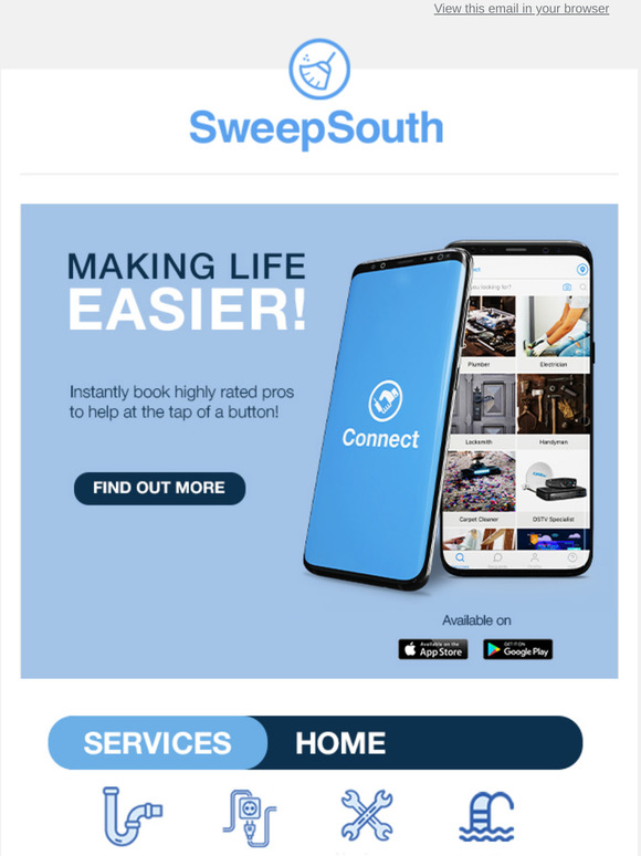 SweepSouth: Make Life Easier👨🏽‍🔧 Reliable Pros At Your Service | Milled