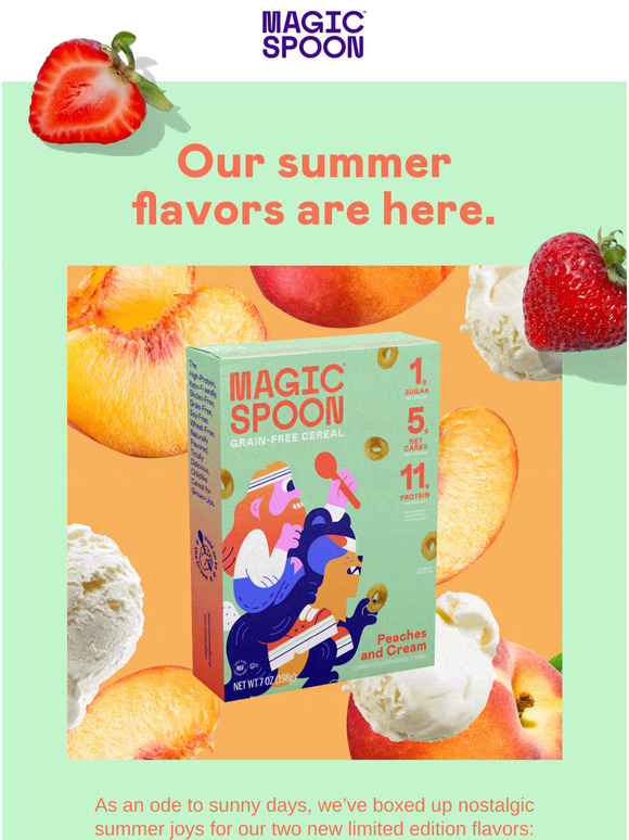 Magic Spoon: Limited Edition: Strawberry and Peaches & Cream are here ...
