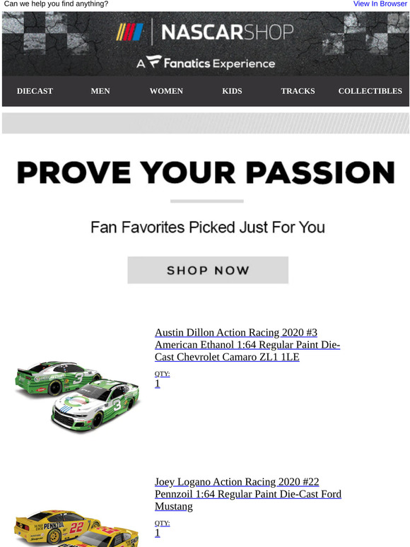 NASCAR: Thanks For Visiting The Official NASCAR Shop | Milled