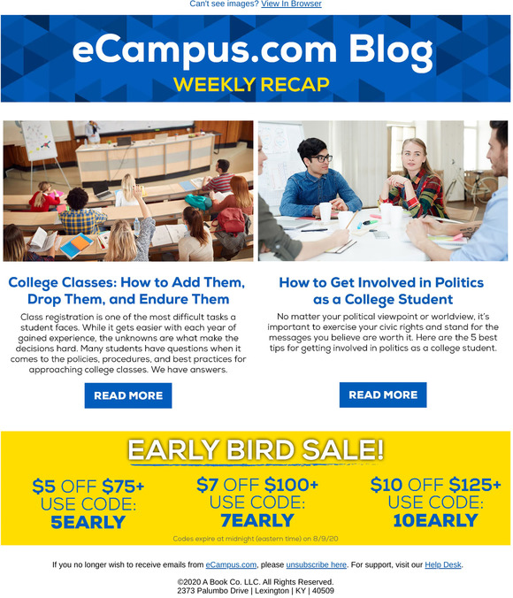 eCampus: 🎓 Guide to College Classes 👨‍🏫 | eCampus.com Blog Weekly Recap ...