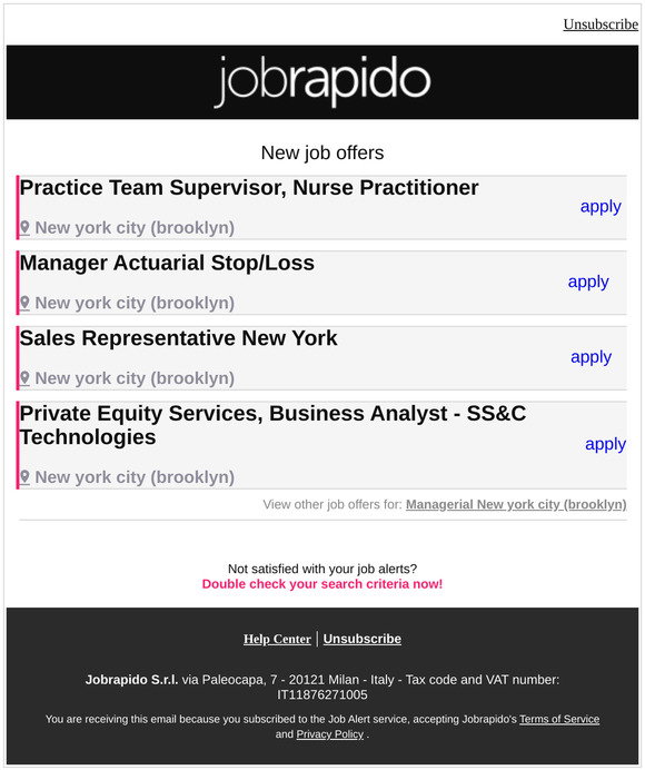Jobrapido: New job offers | Milled