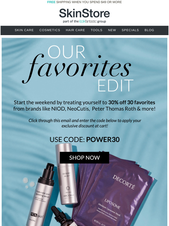 SkinStore: QUICK... 30% Off 30 Products You Need NOW! | Milled