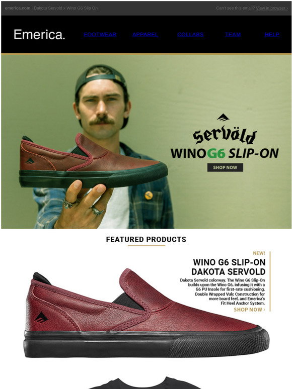 Emerica: Dakota Servold x Wino G6 Slip On | Milled