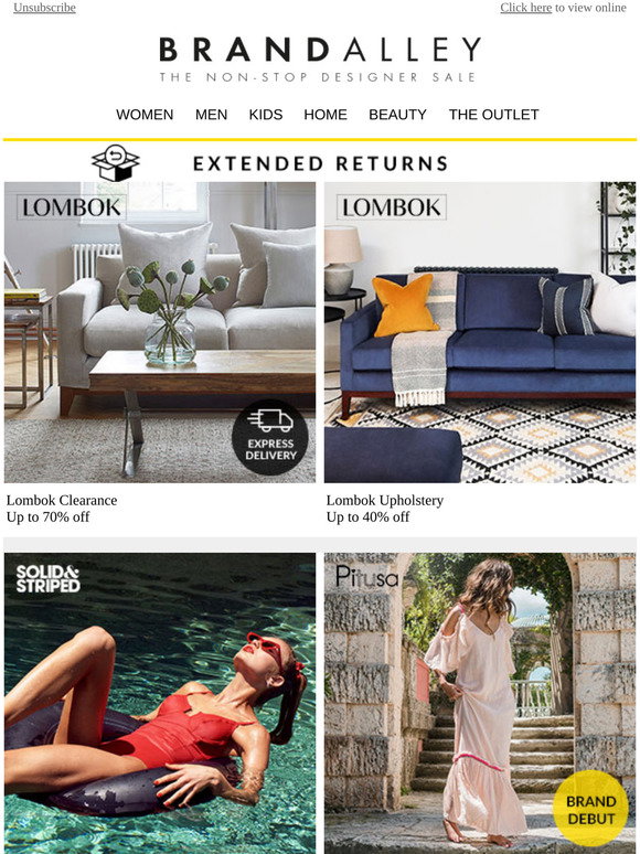 BrandAlley: Lombok Clearance & Upholstery, Solid & Striped, Pitusa ...