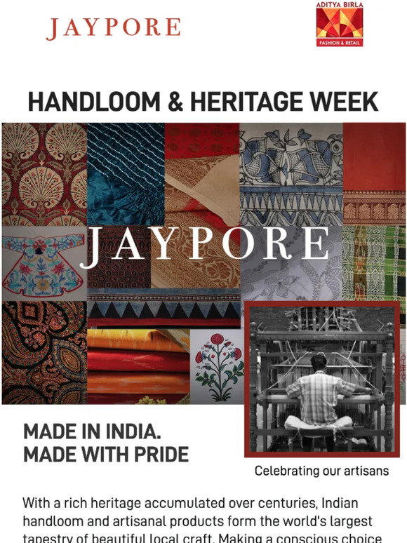 Jaypore: Aditya Birla Group and Jaypore celebrate India's rich Handloom ...