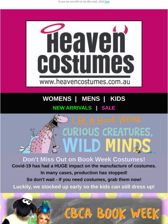 Heaven Costumes: Book Week 2020 Costumes - Curious Creatures, Wild ...