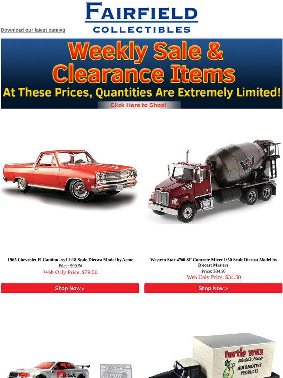 Fairfield Collectibles: Your Weekly Diecast Sale & Clearance Alert is ...