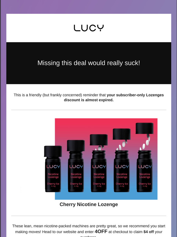 Lucy Activewear: Your exclusive Lozenges discount is expiring | Milled