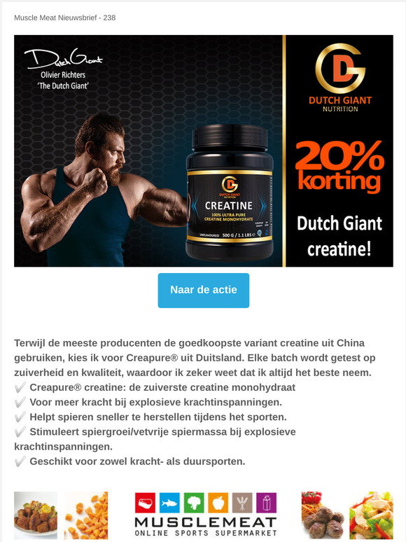 Muscle Meat: NIEUW: Dutch Giant Creatine -20% introductiekorting | Milled