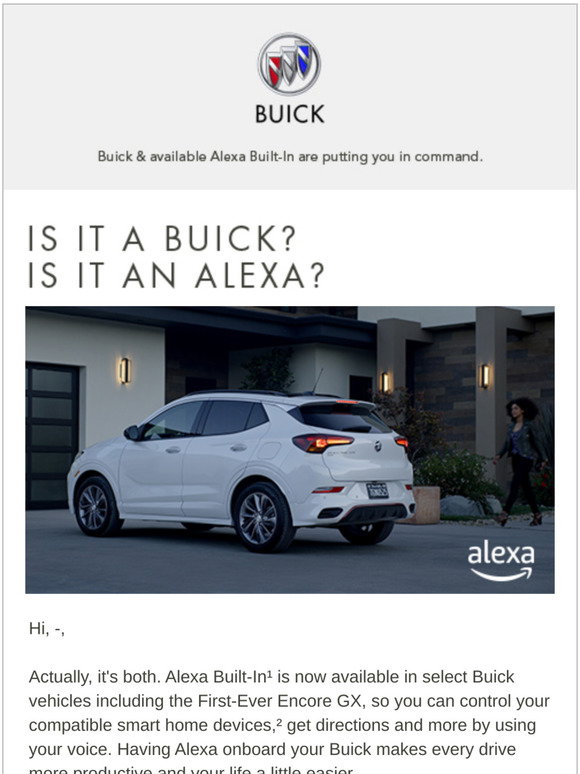 Buick: Find out what Alexa and the First-Ever Encore GX can do for you ...
