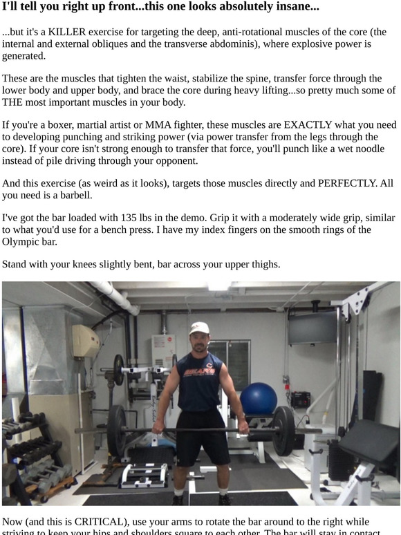 FitStep: A simple barbell exercise to bulletproof your core... | Milled