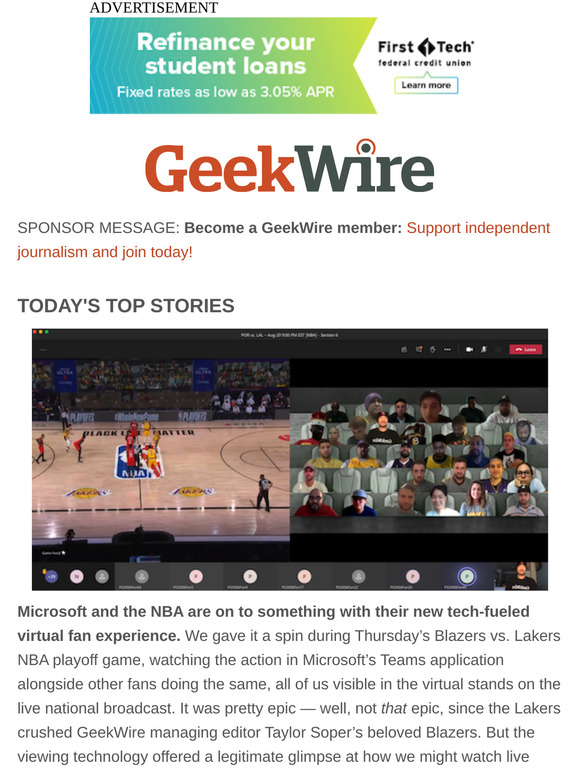 GeekWire: We tested the new NBA virtual fan experience in Microsoft ...
