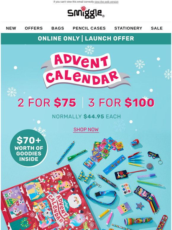 Smiggle: 🎄🎅 Our 2020 Advent Calendar is HERE | Milled