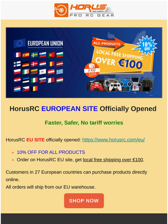 Horus RC: HorusRC EUROPEAN SITE OFFICIALLY OPEN | Milled