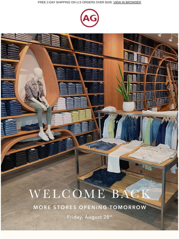 AG Jeans: Hi again, 3 additional outlets are reopening | Milled