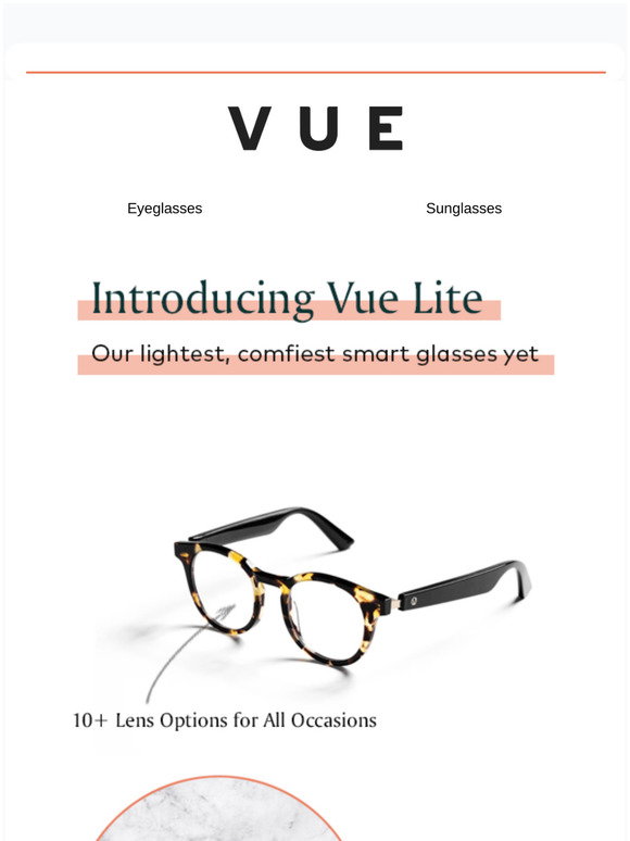 Vue: Vue Lite - Our Lightest, Comfiest Smart Glasses Just Arrived! | Milled
