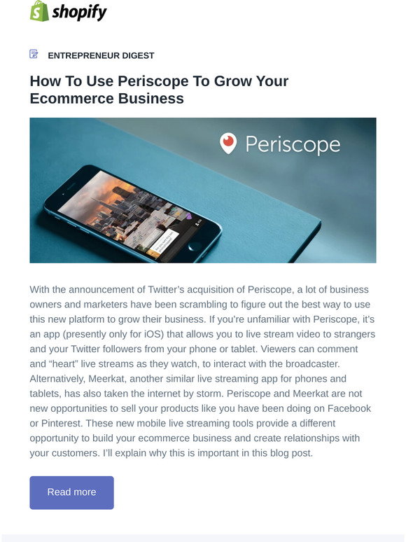 Shopify: How To Use Periscope To Grow Your Ecommerce Business | Milled