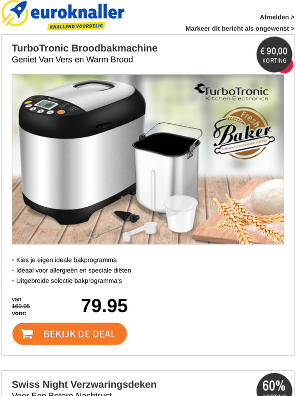 Euroknaller: TurboTronic Broodbakmachine BM100 | Therapeutische ...