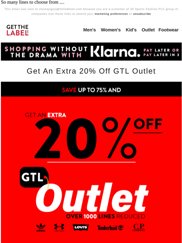 Get The Label: -Get An Extra 20% Off GTL Outlet ️🛍 | Milled