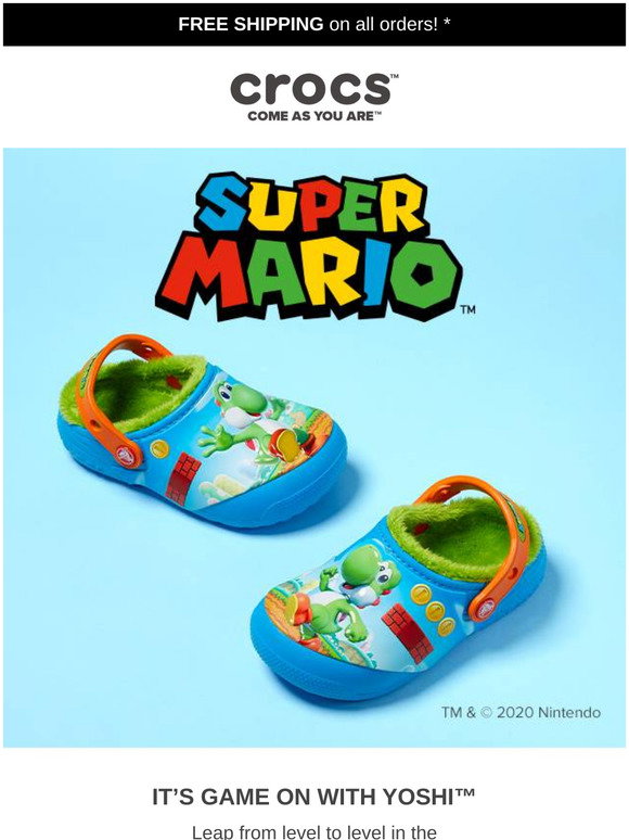 Crocs: 🎮 Make game time more fun with the Super Mario Yoshi™ Clog | Milled