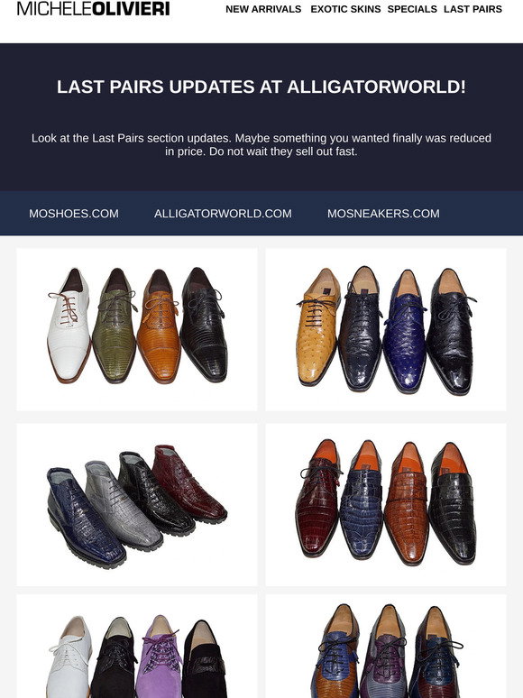 MOshoes: LAST PAIRS UPDATES AT ALLIGATORWORLD! | Milled