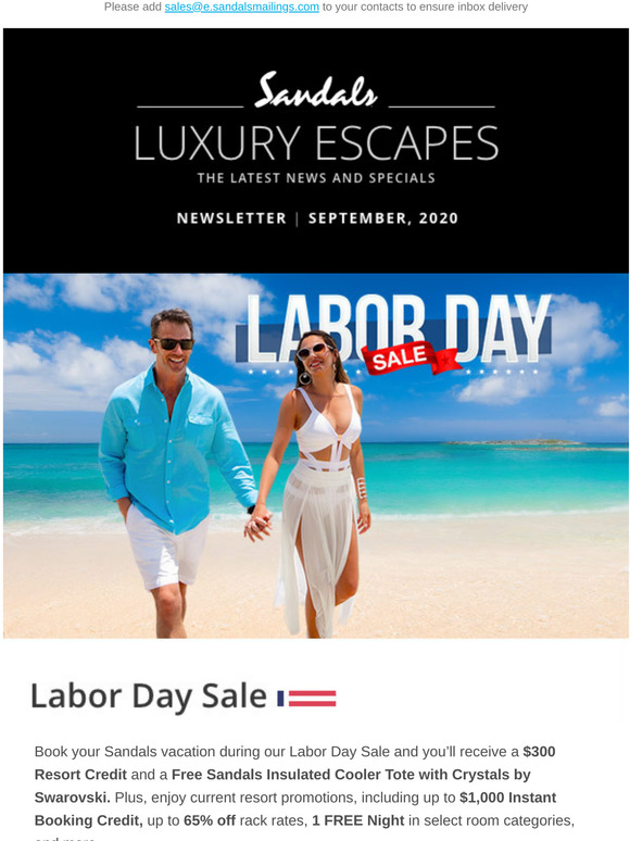 Sandals Resorts: Your Latest Luxury Escapes News and Specials | Milled