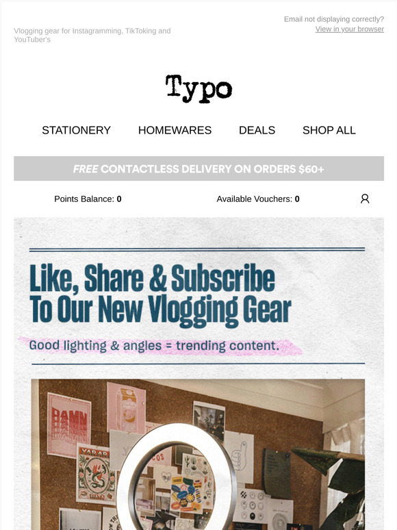 Typo: Online Exclusive | Ring lights from $14.99 😍 | Milled