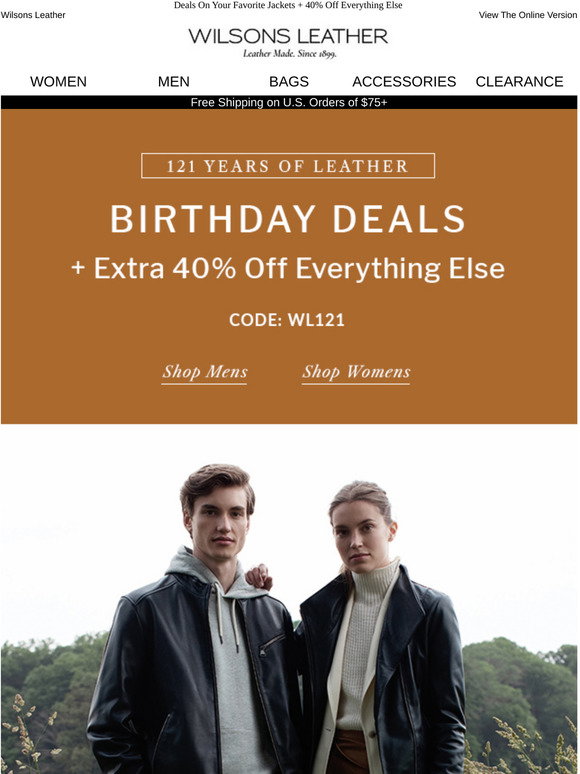 Wilson's Leather: 🎉 Celebrating 121 Years Of Wilsons Leather 🎉 | Milled