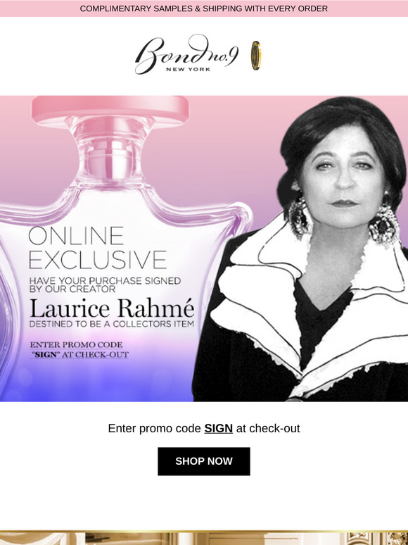 Bond No.9 New York: Online Exclusive | Bond No. 9 Bottle Signed by ...