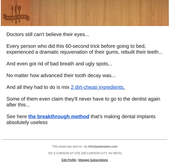 PaleoPlan: 60-Sec bedtime ritual rebuilds your teeth and gums overnight ...