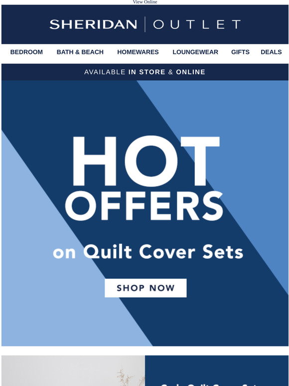 Sheridan: New hot offers: Quilt cover sets from $119.99 | Milled