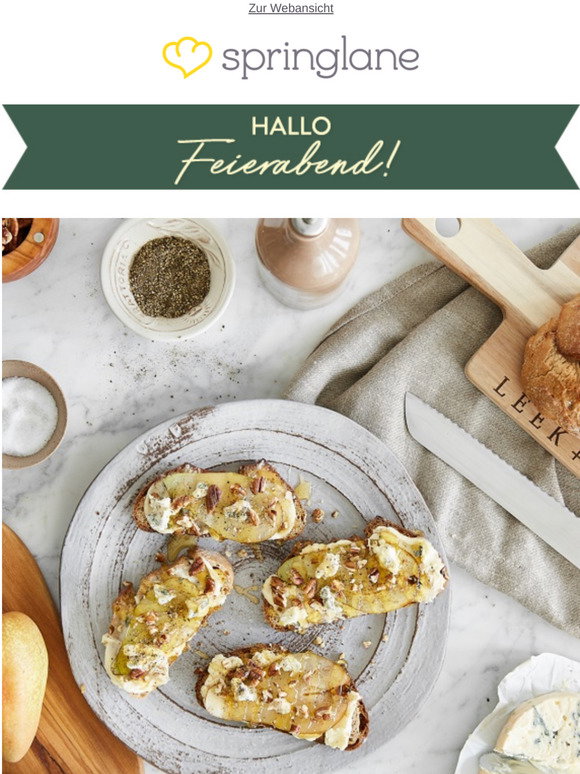 Springlane: Feierabend-Rezept: Crostini mit Birne und Käse | Milled