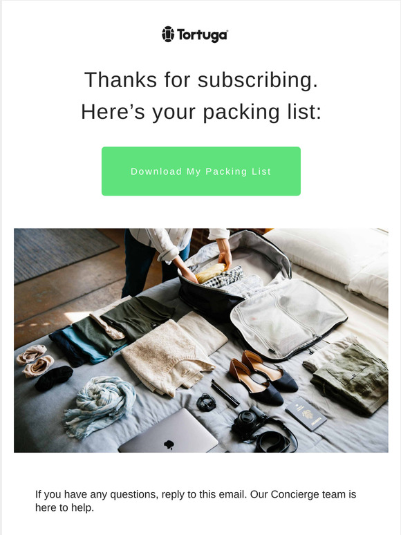 Tortuga: Here's your packing list 📝 | Milled