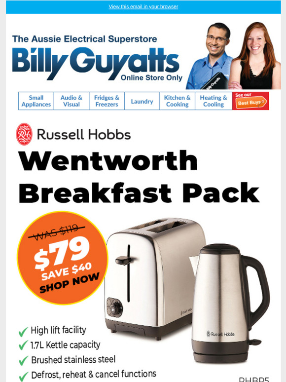 Billy Guyatts: $79 Russell Hobbs Wentworth Breakfast Pack 🔥 | Milled