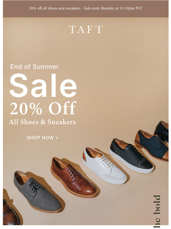 Taft Clothing: 20% off all shoes and sneakers | Milled